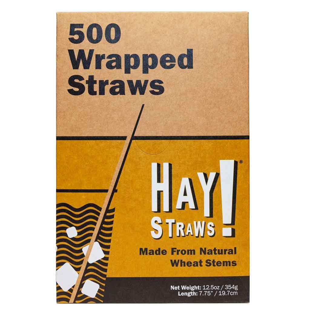 Long Drink Straws wrapped Tall 7.75" | natural wheat | StrawZ