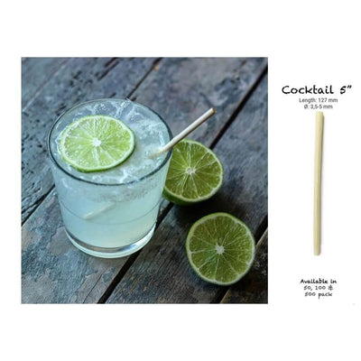 Cocktail rietjes 5" | 100% natuurlijk | StrawZ